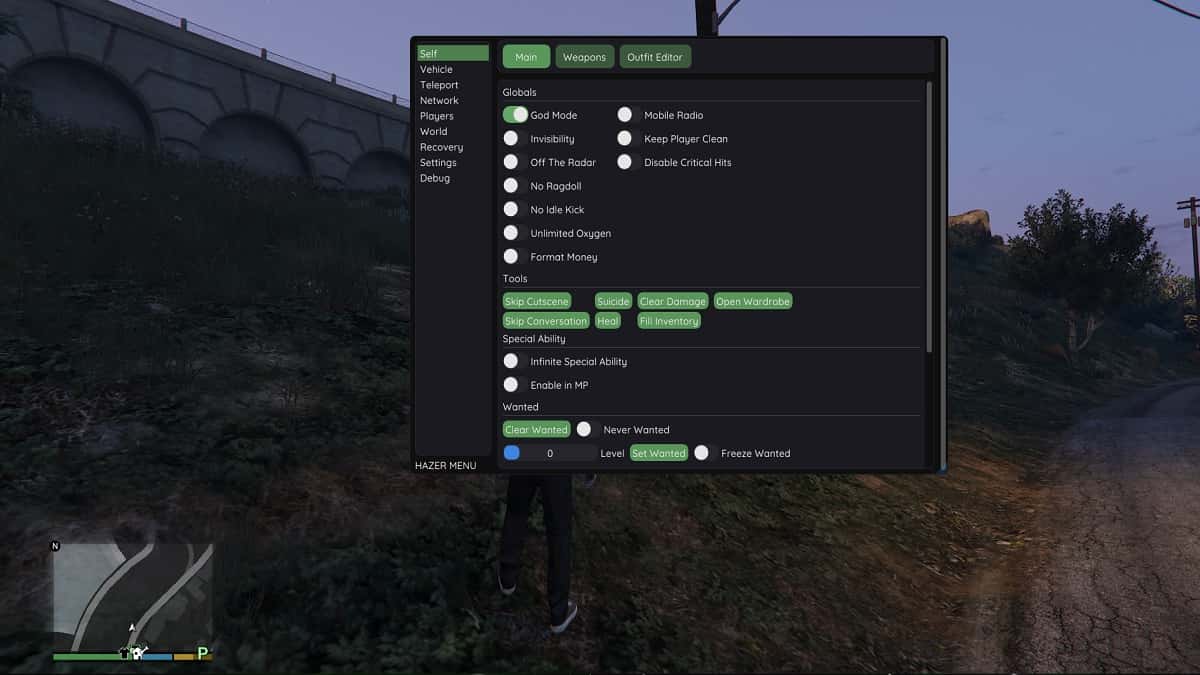 Hazer Mod Menu for GTA 5 Enhanced 1.71